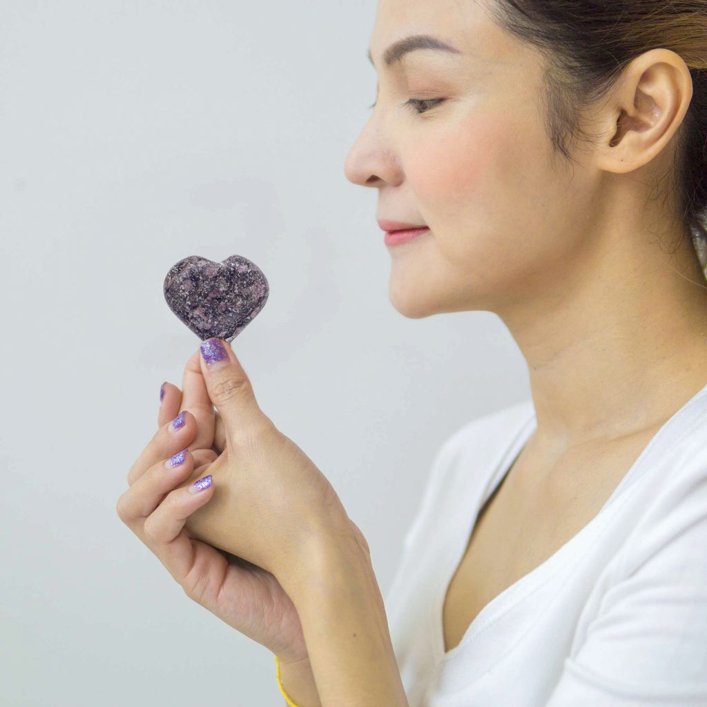 Ruby Matrix Heart | Gemstone Puffy Hearts | ToCrystal