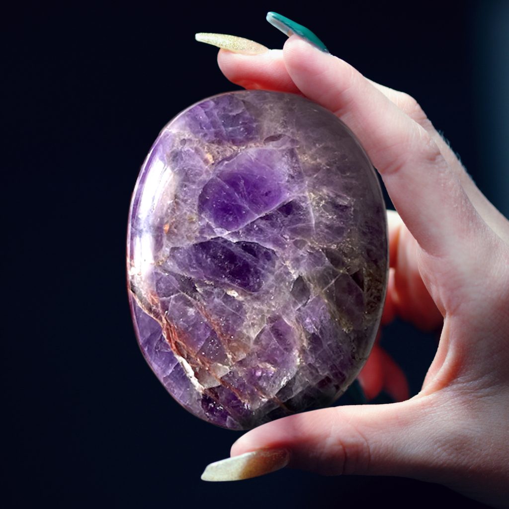 Buy Amethyst Crystal Palm Stone Wholesale | Bulk Crystals