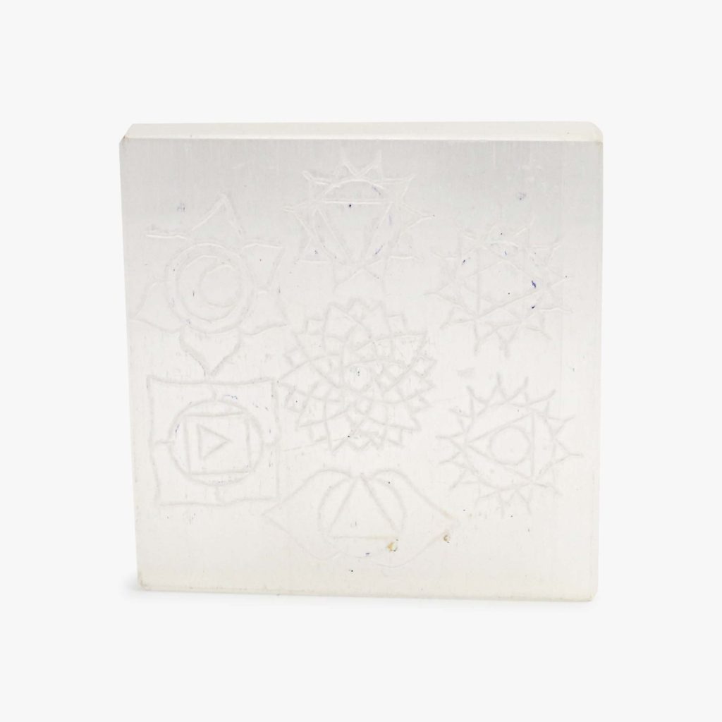 Chakra Selenite Square Charging Plate | Wholesale Crystal Supplier