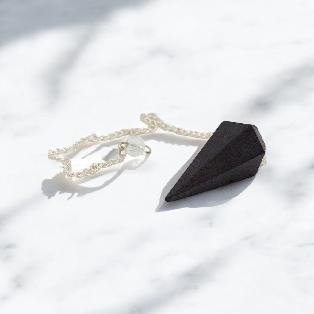 Wholesale Black Tourmaline Pendulum with Chain - Tocrystal