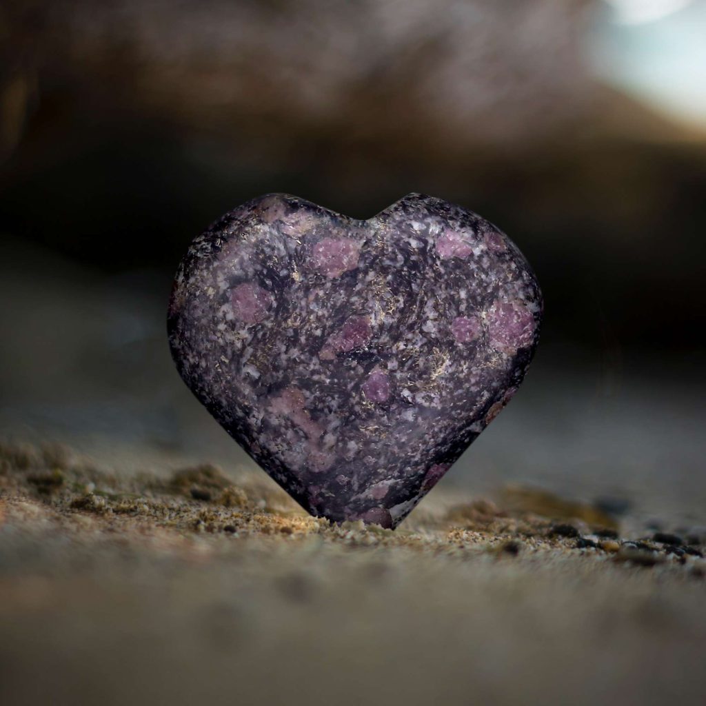 Ruby Matrix Heart | Gemstone Puffy Hearts | ToCrystal
