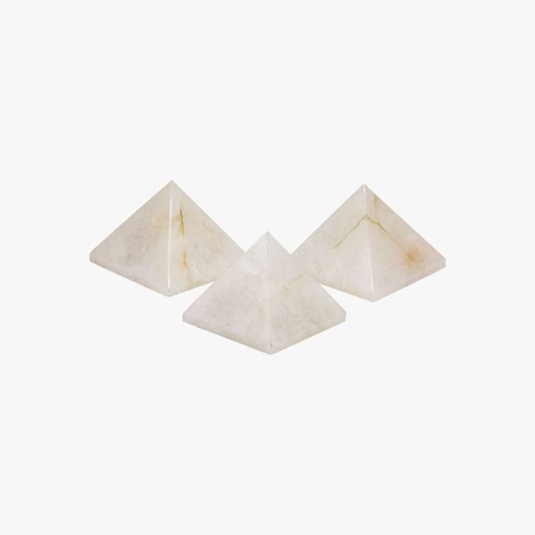 White Agate Pyramid | Crystal Carving Wholesale - Tocrystal