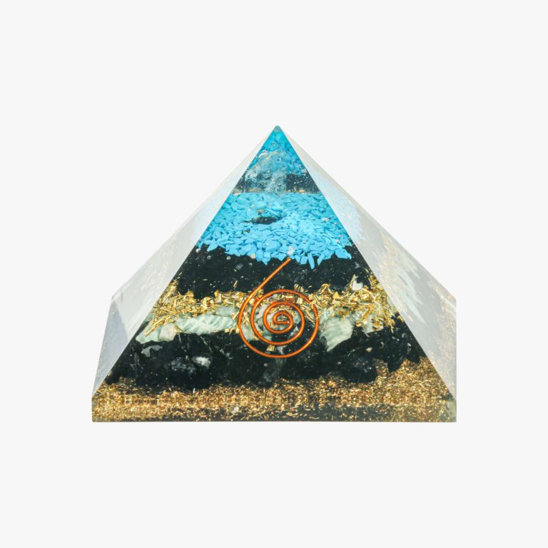 Turquoise Black Tourmaline Pyramid | Bulk Crystal Pyramid
