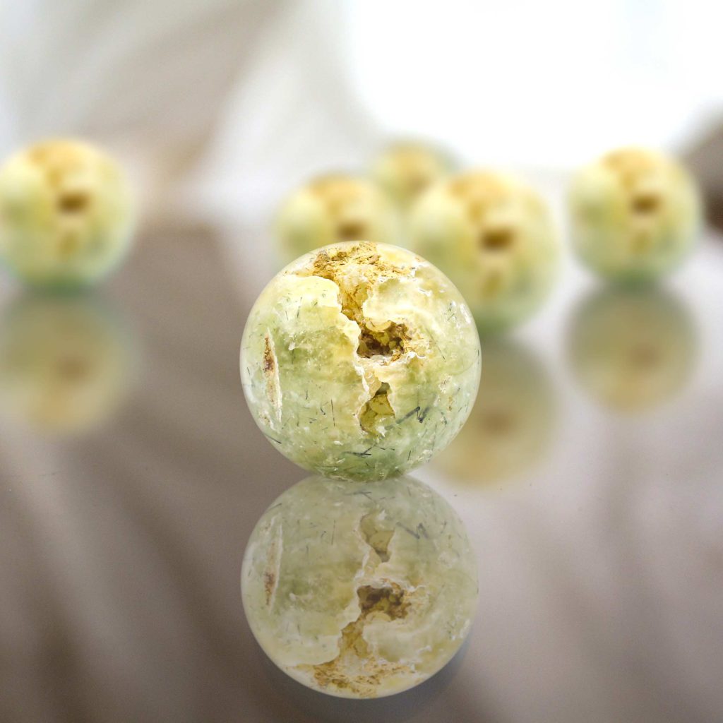 Buy Green Prehnite Sphere Crystal Wholesale | Crystal Balls